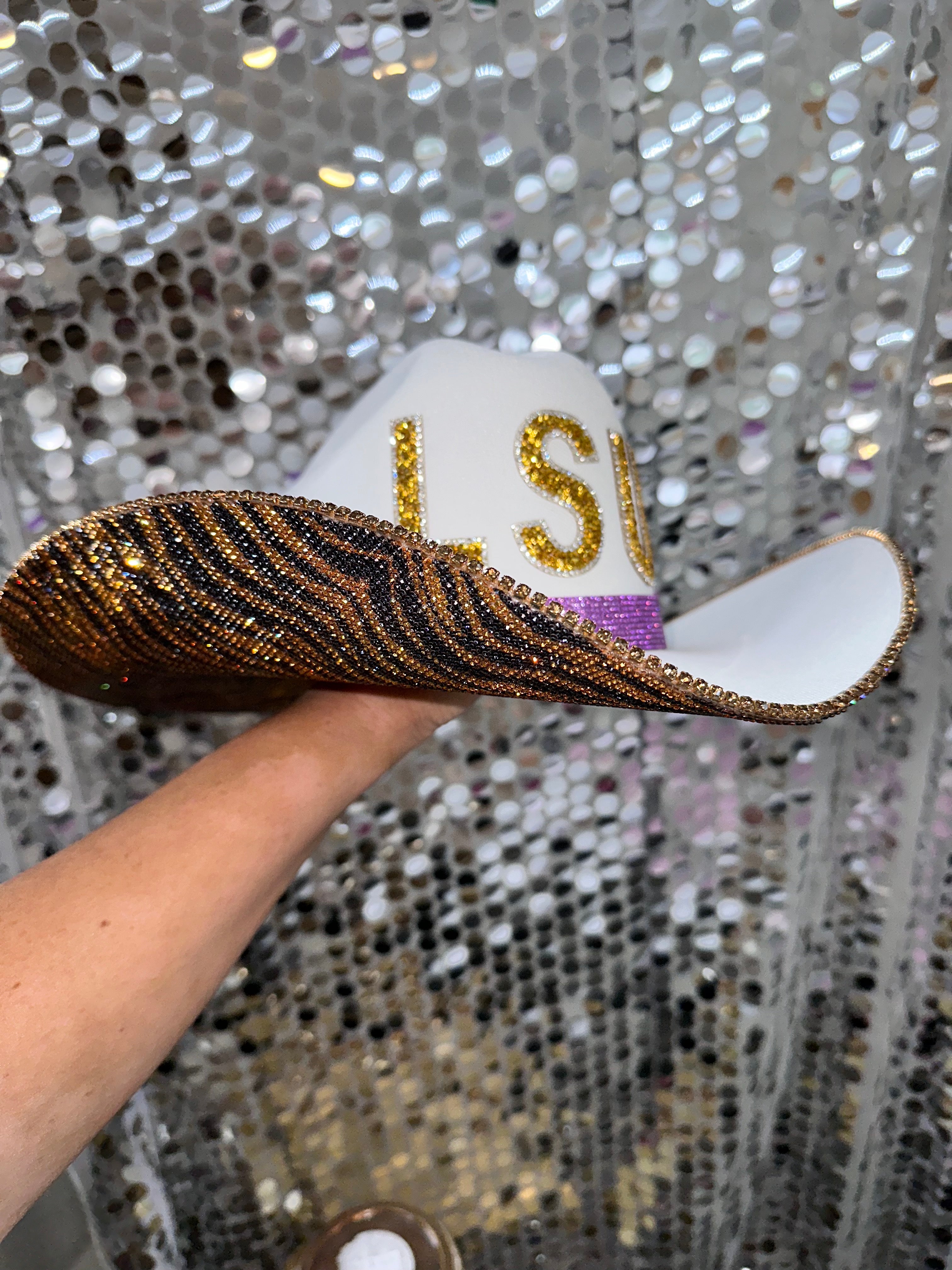 LSU Tiger Print Hat – Rhinestone Cowgirl