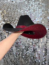 Black Suede & Maroon Rhinestones – Rhinestone Cowgirl